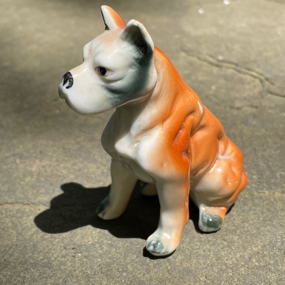 Accents | Vintage Boxer Dog Figurine Sitting Position Home Decor ...